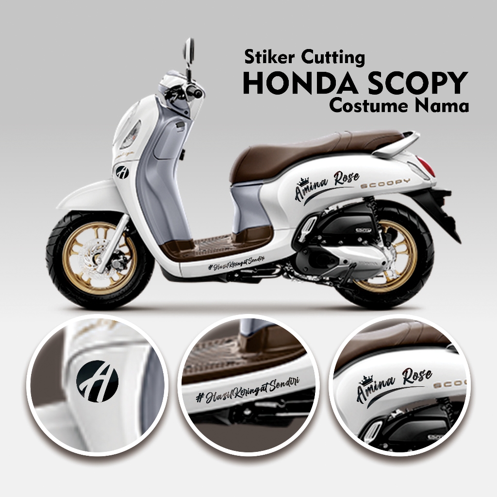 Jual Stiker cutting scoopy custom nama sendiri | Shopee Indonesia