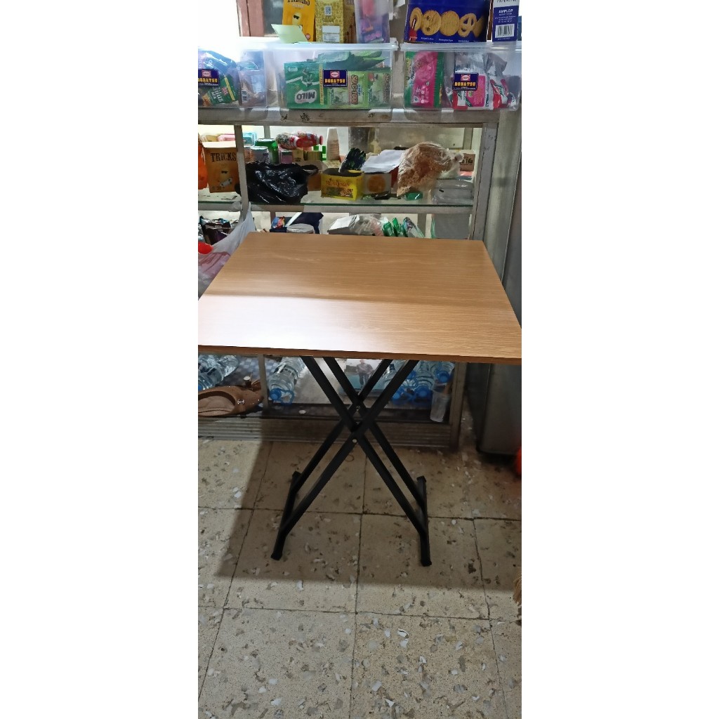 Jual Meja lipat ukuran 50x50x70 meja makan lipat meja portable folding table Meja Cafe dan resto ...
