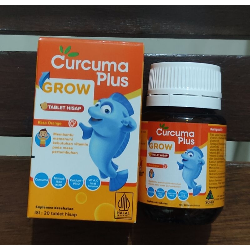 Jual Curcuma Plus Grow Isi 20 Tablet Isap / Vitamin D / B Komplek ...