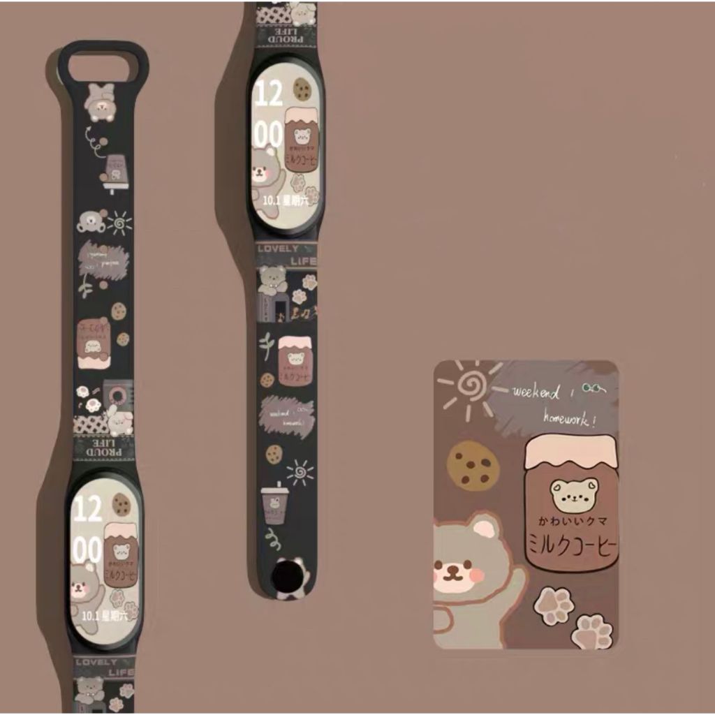 Jual Strap Xiaomi Mi Band 3 4 5 6 7 Silicone Rubber Character / Tali Pengganti Xiaomi Mi Band 3 ...