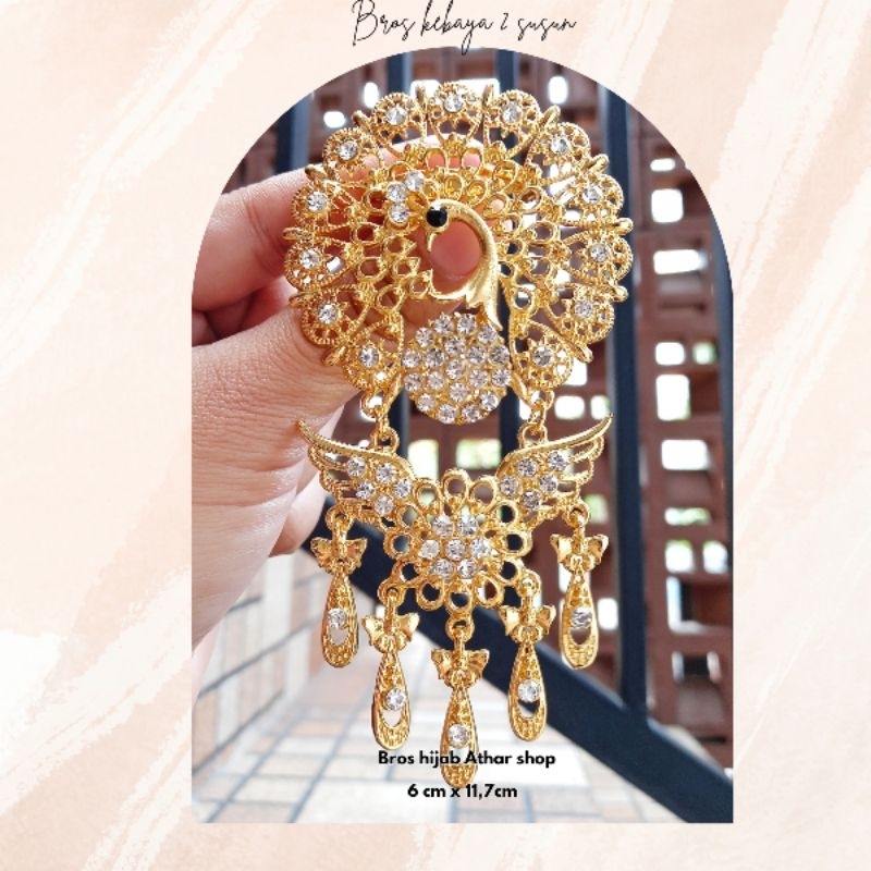 Jual Bros Kebaya Besar Susun 2 Bros Hewan Burung Merak Baru Model ...