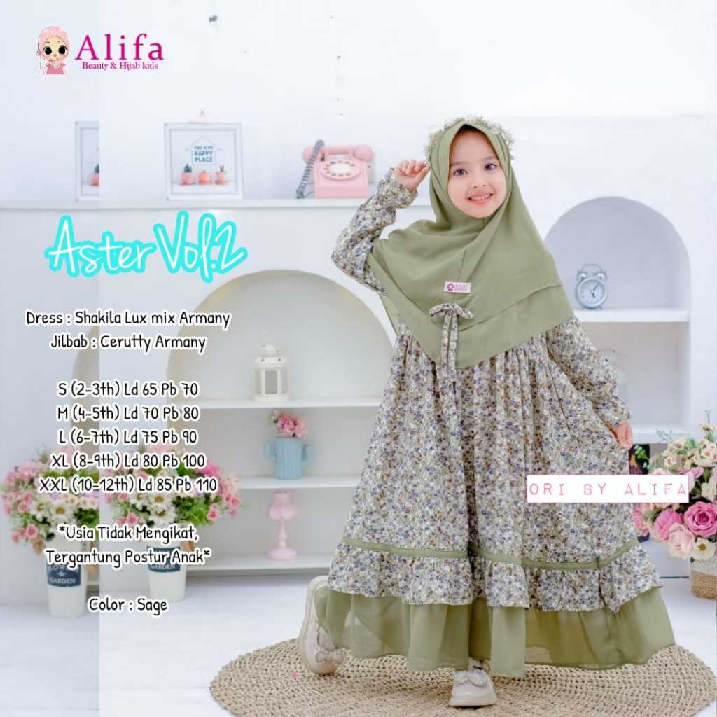 Jual Shopakids Aster Vol.2 Dress Kids Gamis Anak Perempuan terbaru Viral 2023 Usia 2 3 4 5 6 7 8 ...