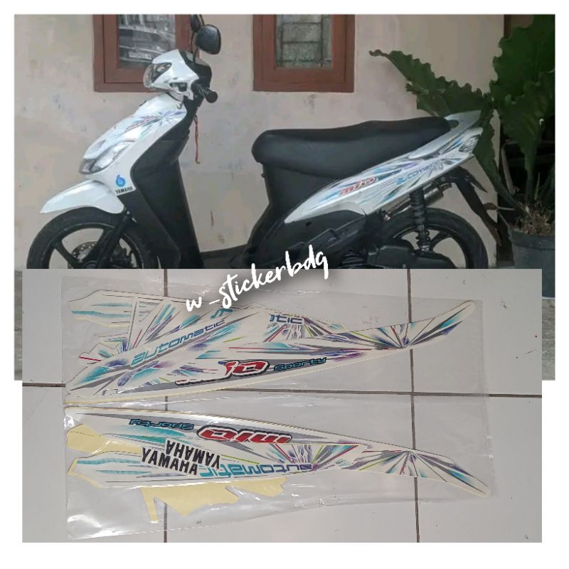 Jual Striping Stiker Lis Bodi Yamaha Mio 2008 Putih | Shopee Indonesia