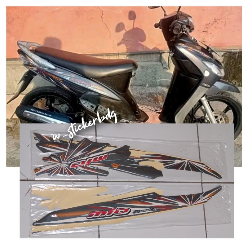 Jual Striping Stiker Lis Bodi Yamaha Mio 2008 Abu | Shopee Indonesia