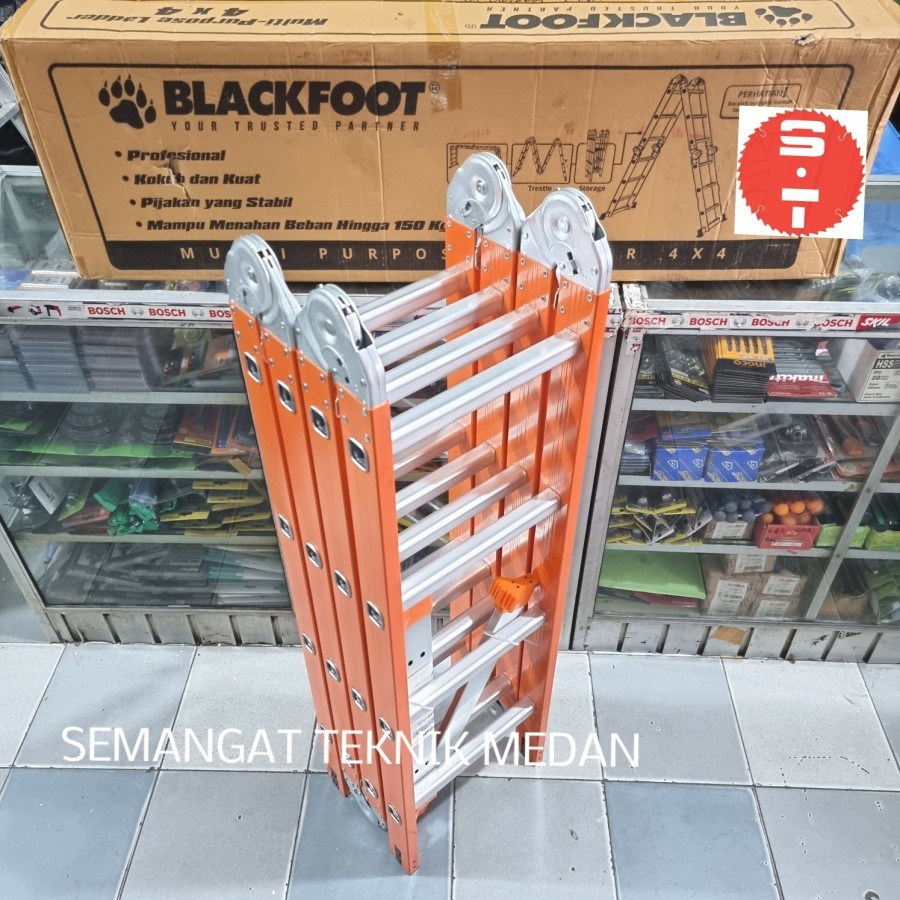 Jual TANGGA LIPAT ALUMINIUM MULTIFUNGSI 4X4 4.6m 4,6 M METER BLACKFOOT ...