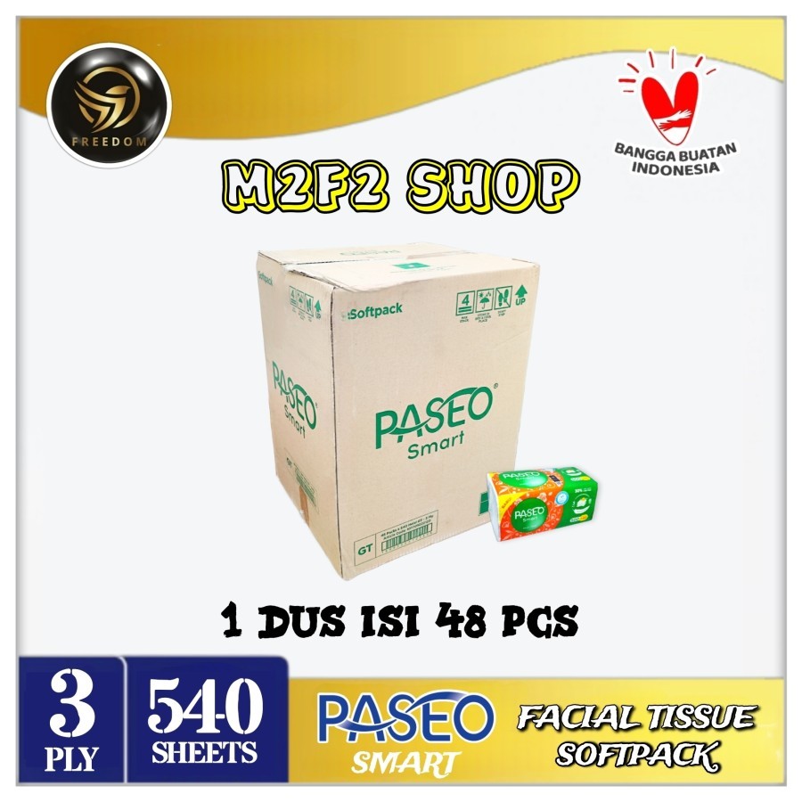 Jual Tisu Paseo Smart Facial Tissue Softpack - 540 sheets Kemasan ...