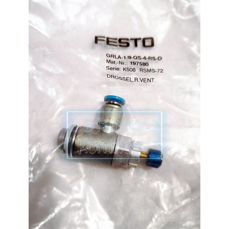 Jual ONE-WAY FLOW CONTROL VALVE FESTO GRLA-1/8-QS-4-RS-D Part Number 197580 | Shopee Indonesia
