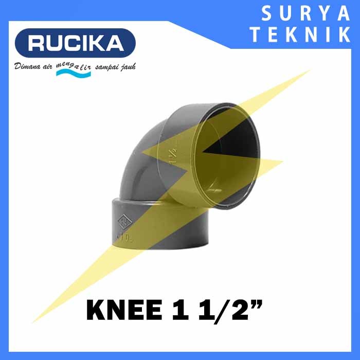 Jual Sambungan Pipa Rucika Knee Knie D 1 1/2 Inch / Elbow D 1 1/2 Inch PVC Rucika | Shopee Indonesia