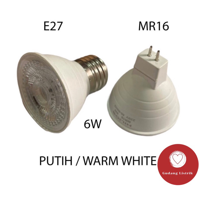 Jual LAMPU HALOGEN SPOTLIGHT LED 7WATT FITTING E27 7 WATT COB SOROT 7W LAMPU SPOT LIGHT TUSUK 6W ...