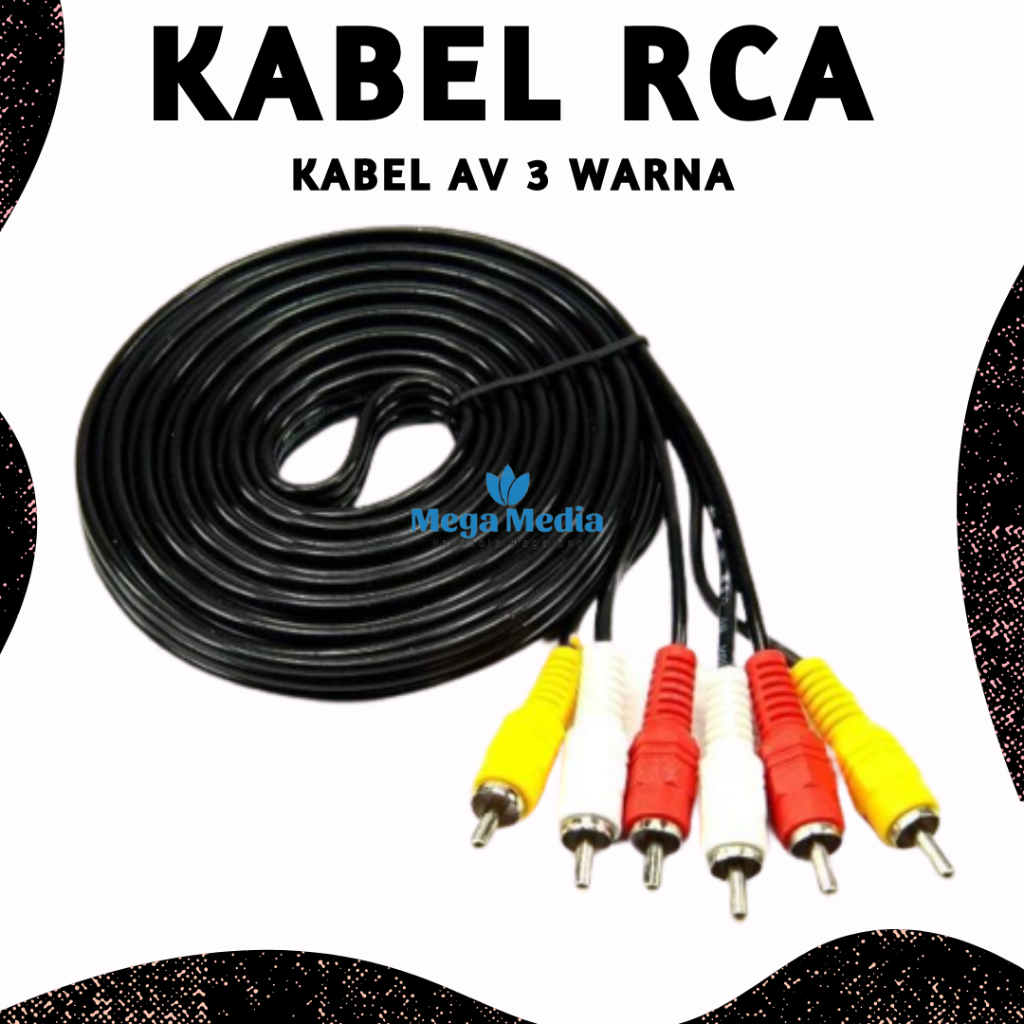 Jual Kabel AV / Kabel RCA / 3 Warna penghubung receiver/stb ke TV 1 ...