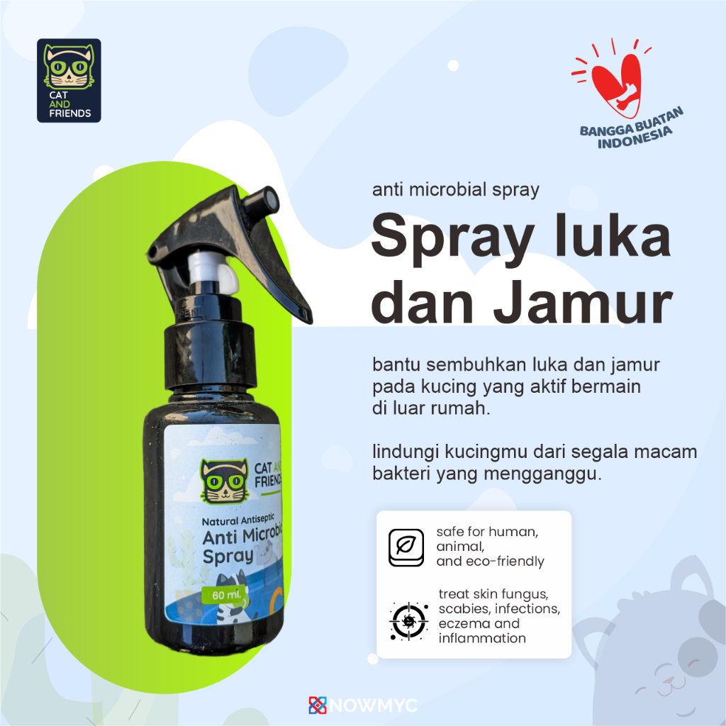 Jual Spray luka dan jamur kucing - Caf Spray - anti microbial spray ...