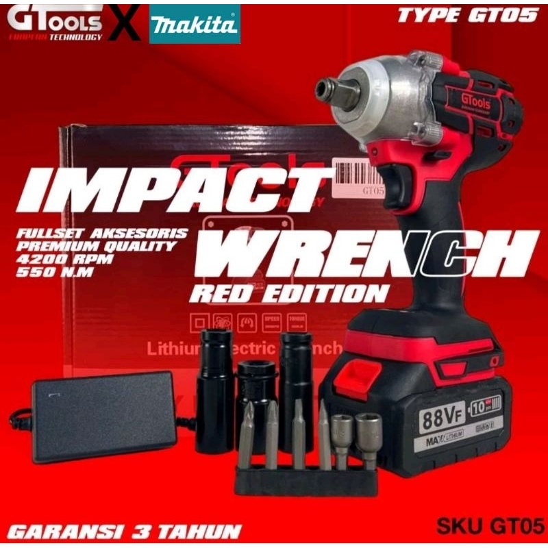 Jual Impact MAKITA X Gtools GT05 FACELIFT 550 NM 1 BATERAI fullset ...