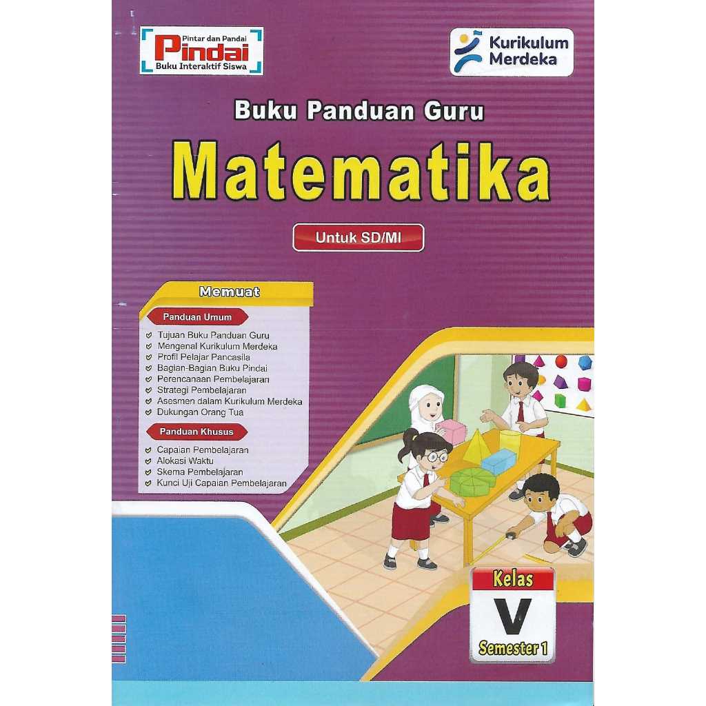 Jual Buku Panduan Guru Matematika Kelas 5 SD/MI Semester 1 Kurikulum Merdeka | Shopee Indonesia