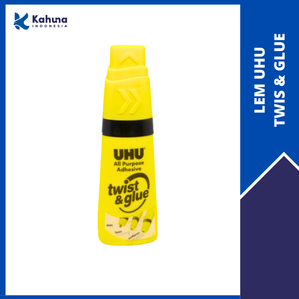 Jual Lem UHU Twist & Glue 35ml 90ml | All Purpose Adhesive | Lem Cair | Shopee Indonesia