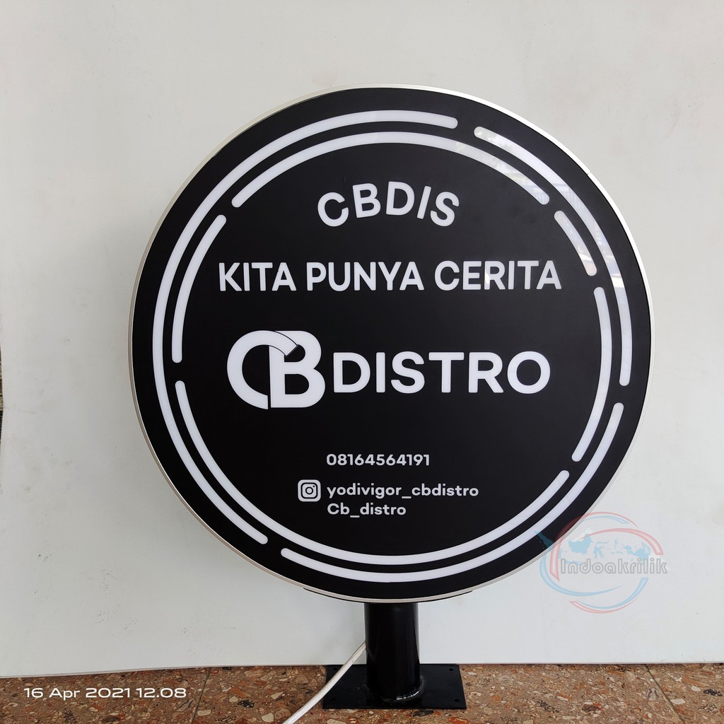 Jual Neon Box Bulat 40 & 50 cm + bracket 2 sisi | Shopee Indonesia