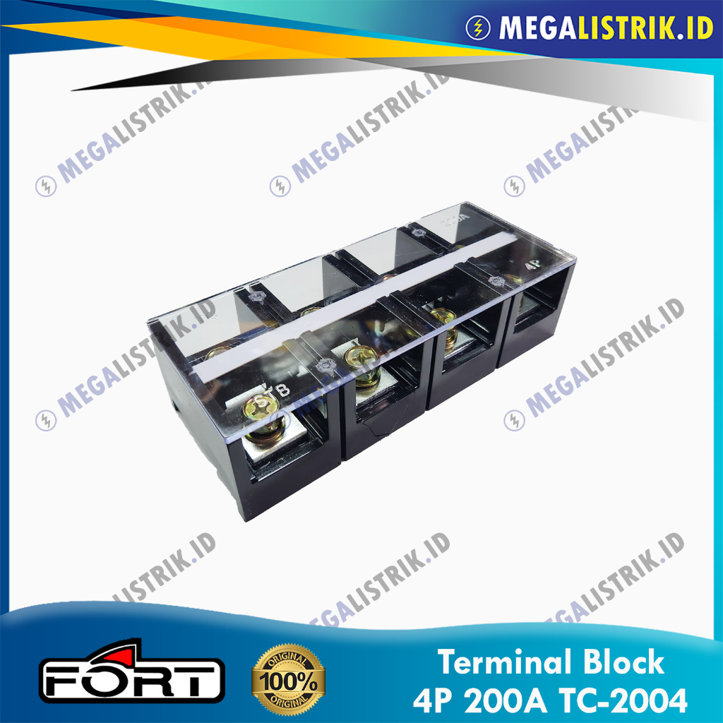 Jual FORT TERMINAL BLOCK 4P 200A TC-2004 / TERMINAL BLOK KACA 4 POLE 200 AMPERE TC2004 | Shopee ...