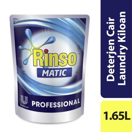Jual Rinso Liquid Matic Profesional [1,65 L] Detergent Laundry | Shopee ...