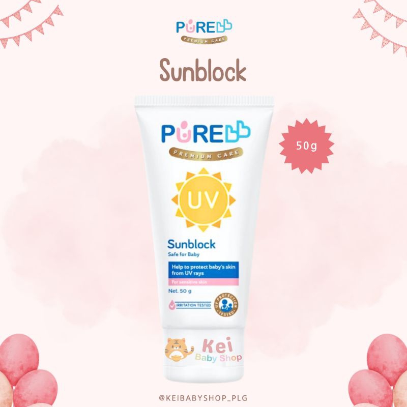 Jual Pure BB Sunblock Bayi SPF 25 50g 100g | Shopee Indonesia
