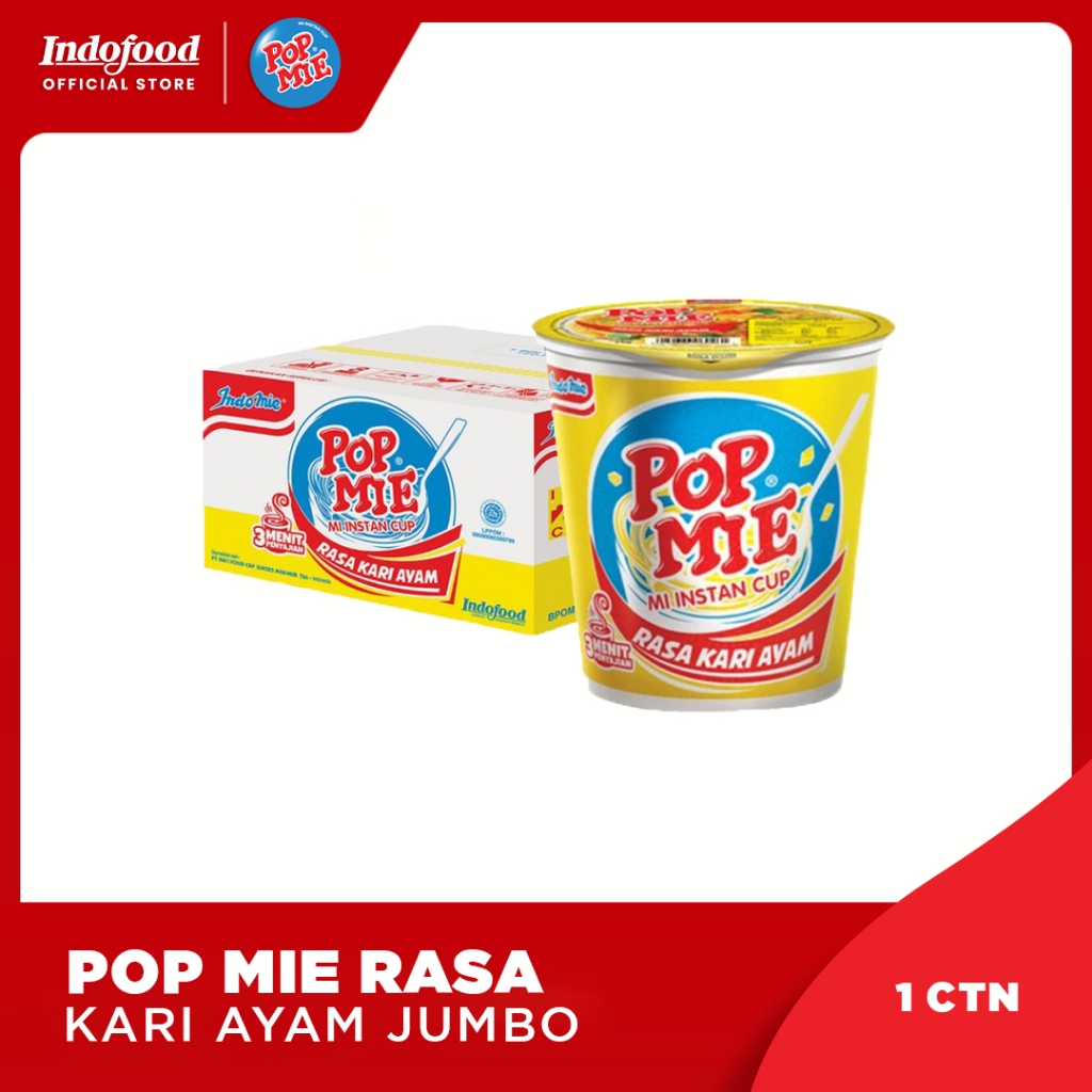 Jual CTN - Pop Mie Rasa Kari Ayam Jumbo 75 Gr | Shopee Indonesia