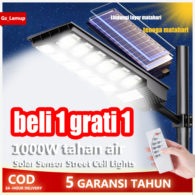 Jual 【beli 1 grati 1】1000W NEW LAMPU SOROT SOLAR CELL Solar Sensor ...