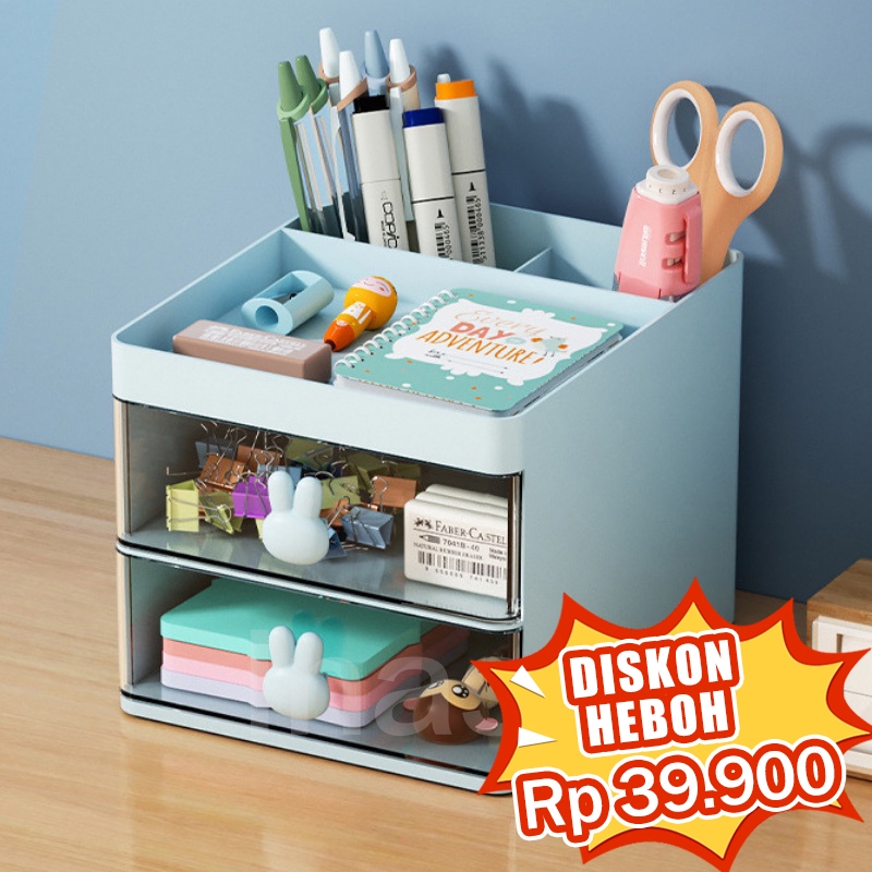 Jual INASO Rak Kosmetik Laci Tingkat Laci Susun Aesthetic Lemari Make ...