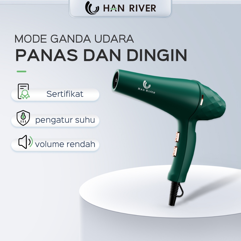 Jual HAN RIVER HRHD03GN Hair dryer 800W Pengering Rambut Termurah Daya ...