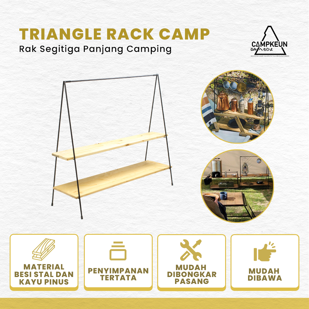 Jual Rak Segitiga Campkeun Pajangan Alat Kemping Portable - Camp Gear ...