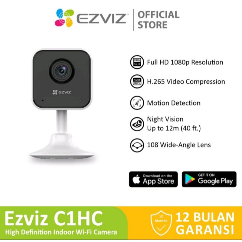 Jual Ezviz Cs-H1c 2Mp Smart wifi IP Camera CCTV Indor 1080p | Shopee ...
