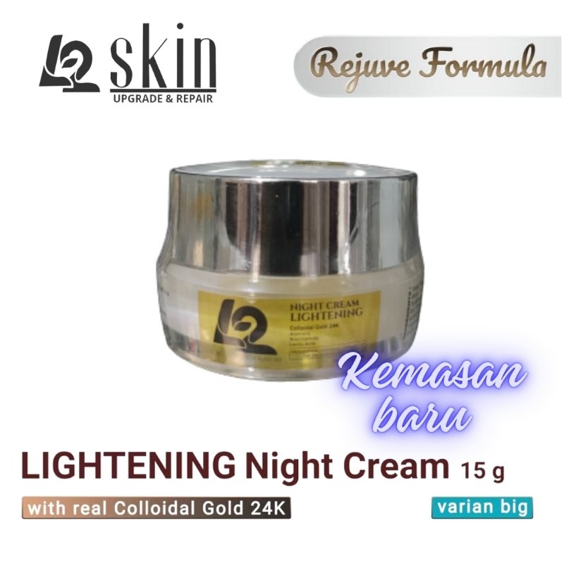 Jual L2 skin LIGHTNING NIGHT CREAM glowing/flek (BIG) | Shopee Indonesia