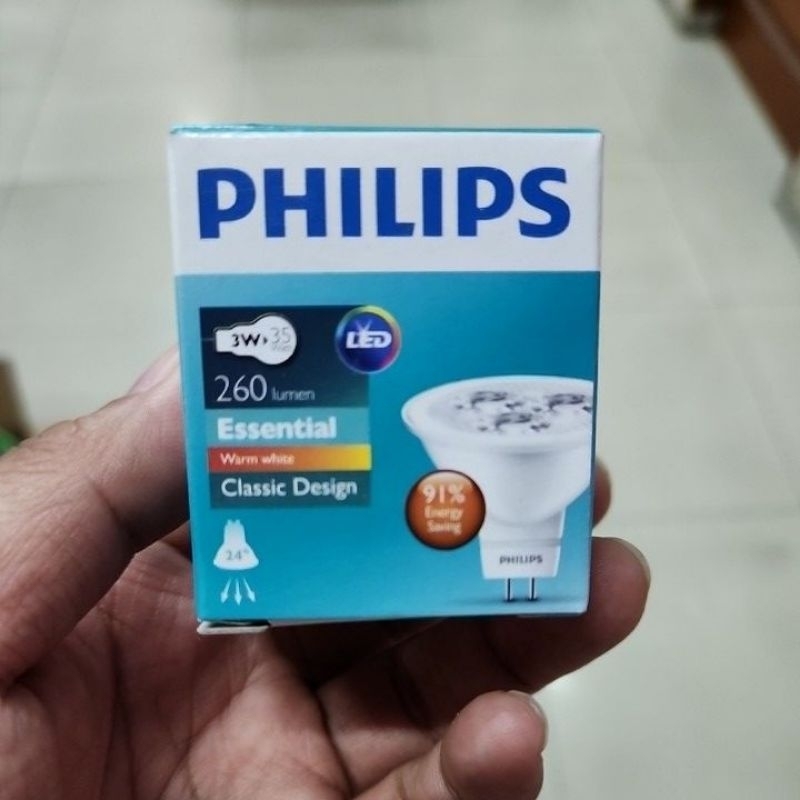Jual PHILIPS LED MR16 ESSENTIAL 3W / 5W 12V 24D | Shopee Indonesia