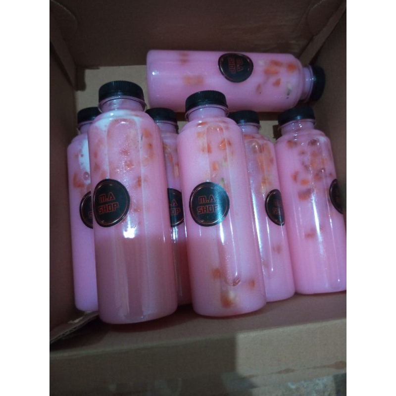 Jual Es Lumut Jelly Strawberry Beli 4 Gratis 1 Kemasan Botol 250G ...