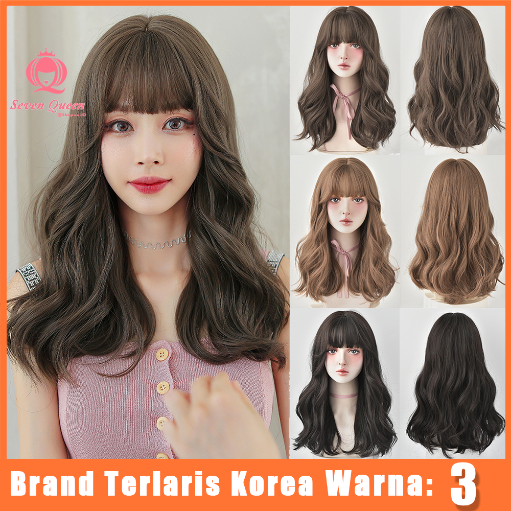 Jual 7JHH 52 cm C-0304 Wig Panjang Pendek Rambut Alami Ikal Keriting ...