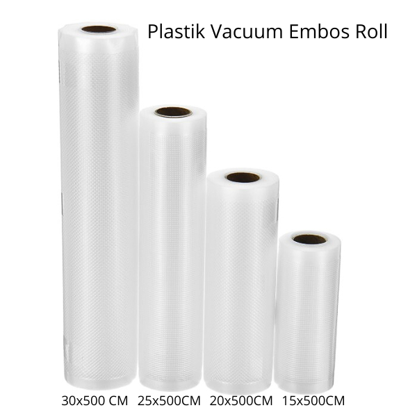Jual Plastik Vacum bungkus makanan Embos ROLL 500 CM Plastic Vacuum ...