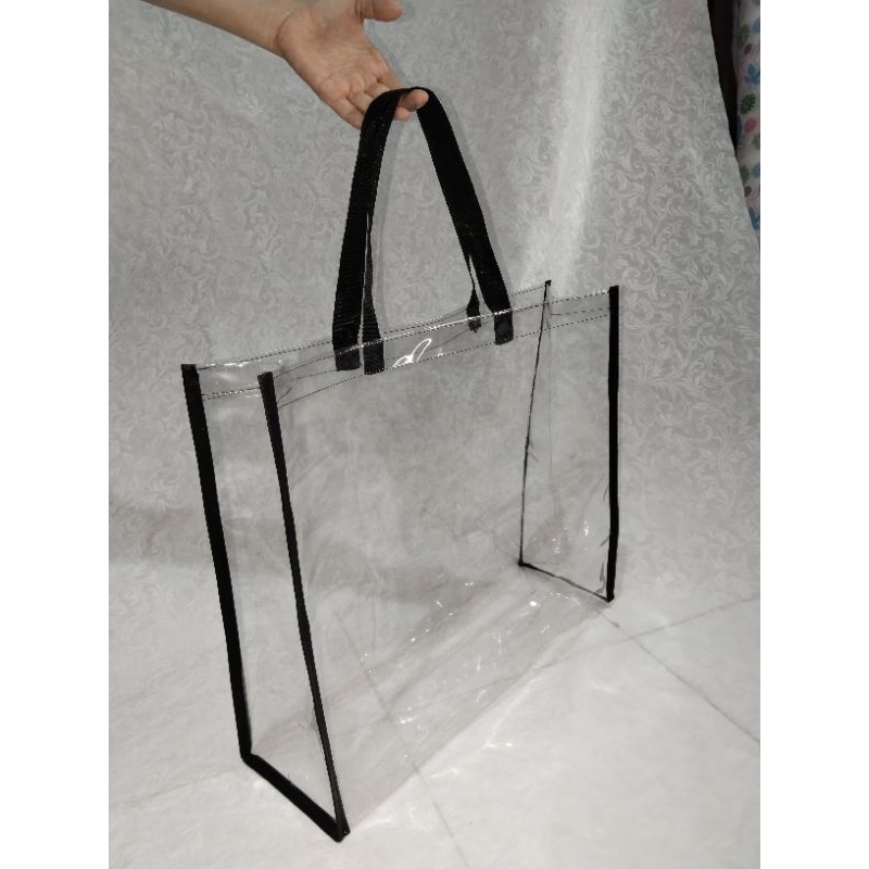 Jual Tas Belanja Transparan(46x15x40)cm | Shopee Indonesia