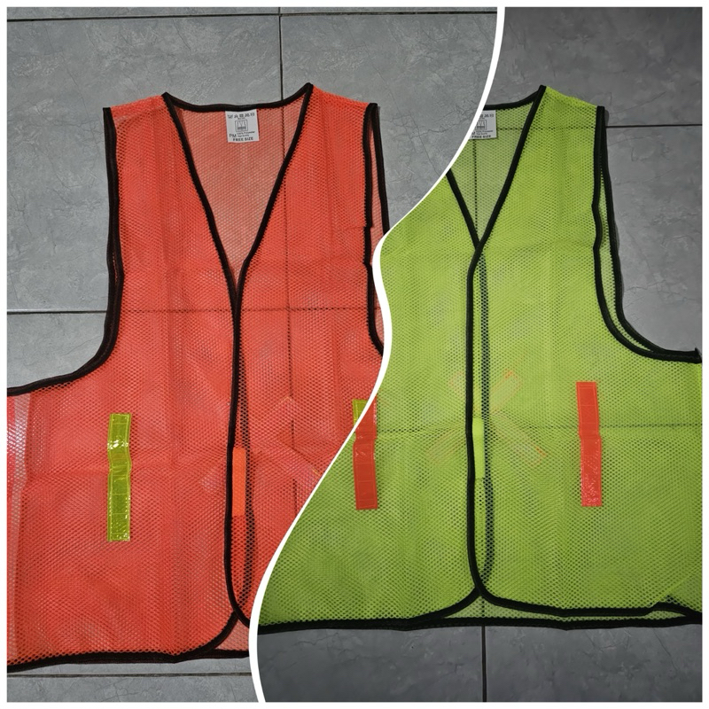 Jual Rompi Jaring / Rompi Proyek / Rompi Safety Jaring (ORANGE & HIJAU ...