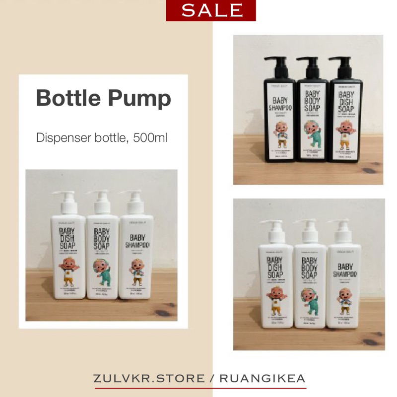 Jual [P3.6] Botol sabun bayi lucu PUMP Plastik Aesthetic / Botol Pump ...