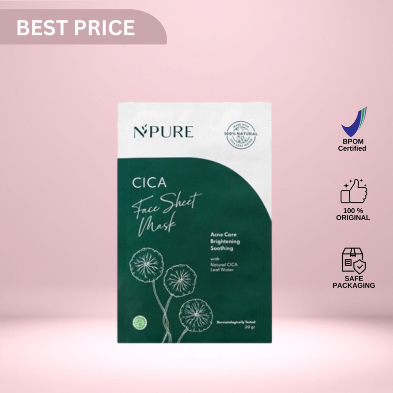 Jual Npure Centella Asiatica Sheet Mask | Shopee Indonesia