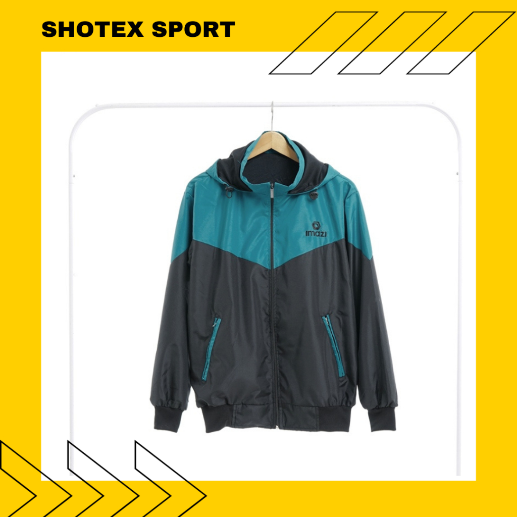 Jual Jaket Parasut Olahraga jaket running jaket gym Tosca Hitam ...