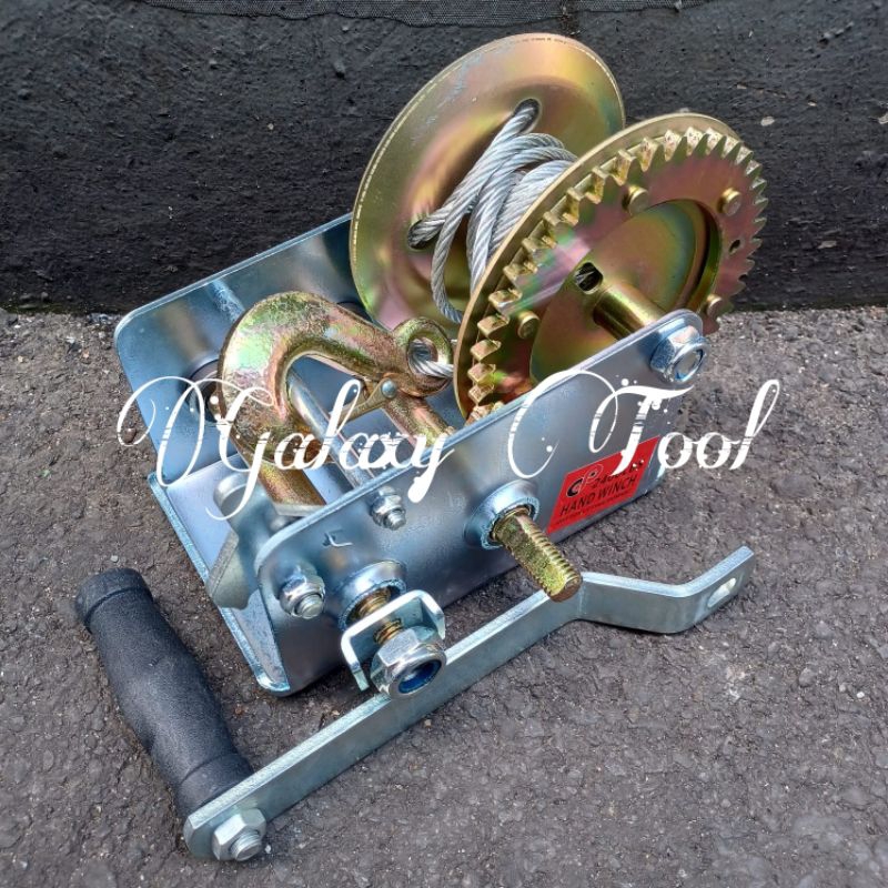 Jual hand winch katrol manual 1000 LBS Seling 10 meter kerekan manual ...