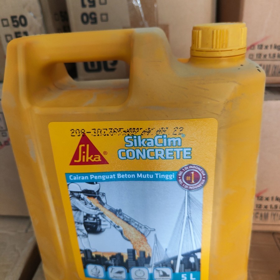 Jual SIKACIM ADDITIVE PENGERAS BETON OBAT COR SIKA 5 LITER | Shopee ...