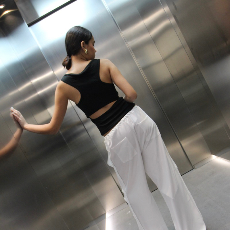 Jual SEO TOP - SOMA Ribbed Knit Square Tank Tanktop Summer Sabrina ...