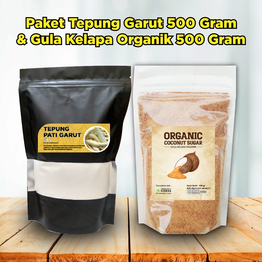 Jual Paket Tepung Pati Garut Irut Asli Obat Asam Lambung 500 gr & Gula ...