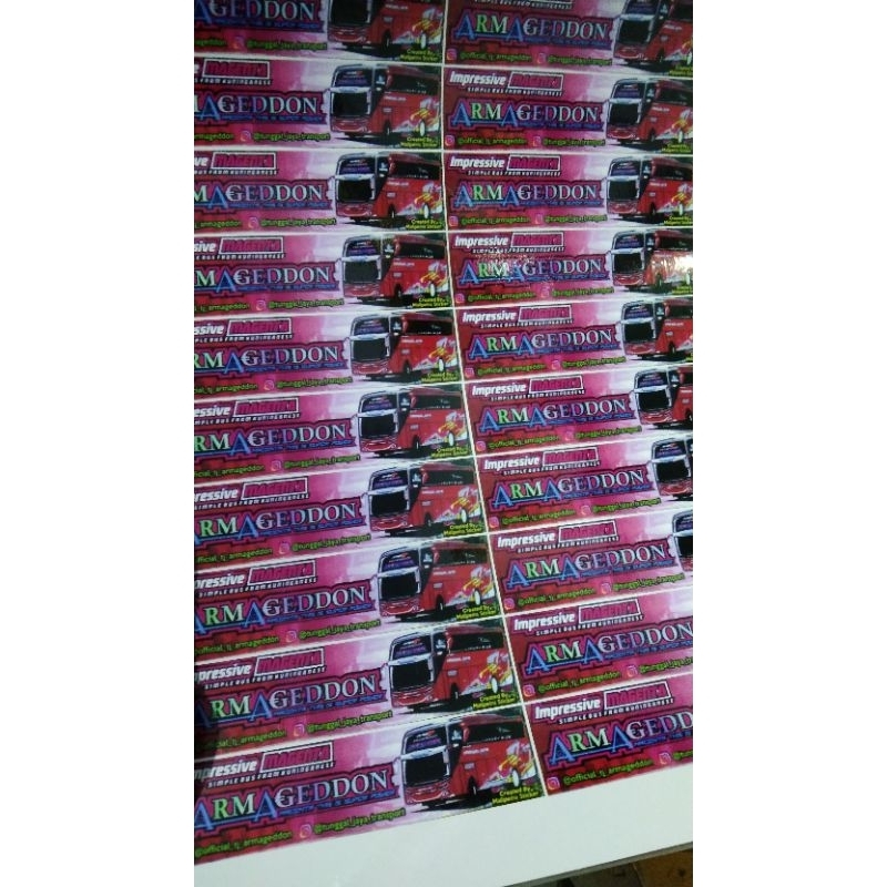 Jual stiker bus telolet Armageddon 10pcs | Shopee Indonesia