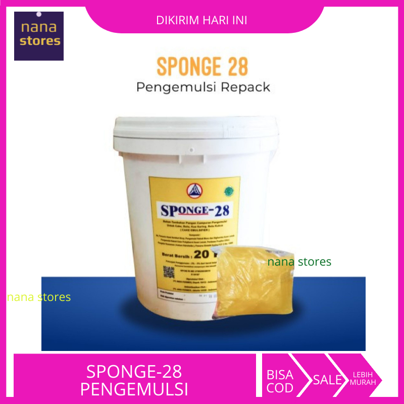 Jual Sponge 28 Repack 1 Kg, Pengemulsi/Pelembut/Emulsifier | Shopee ...