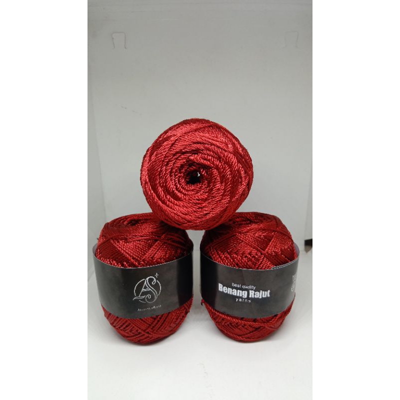 Jual BENANG RAJUT POLY KILAP D27 POLOS/KITTHING YARN BENANG KAIT ...