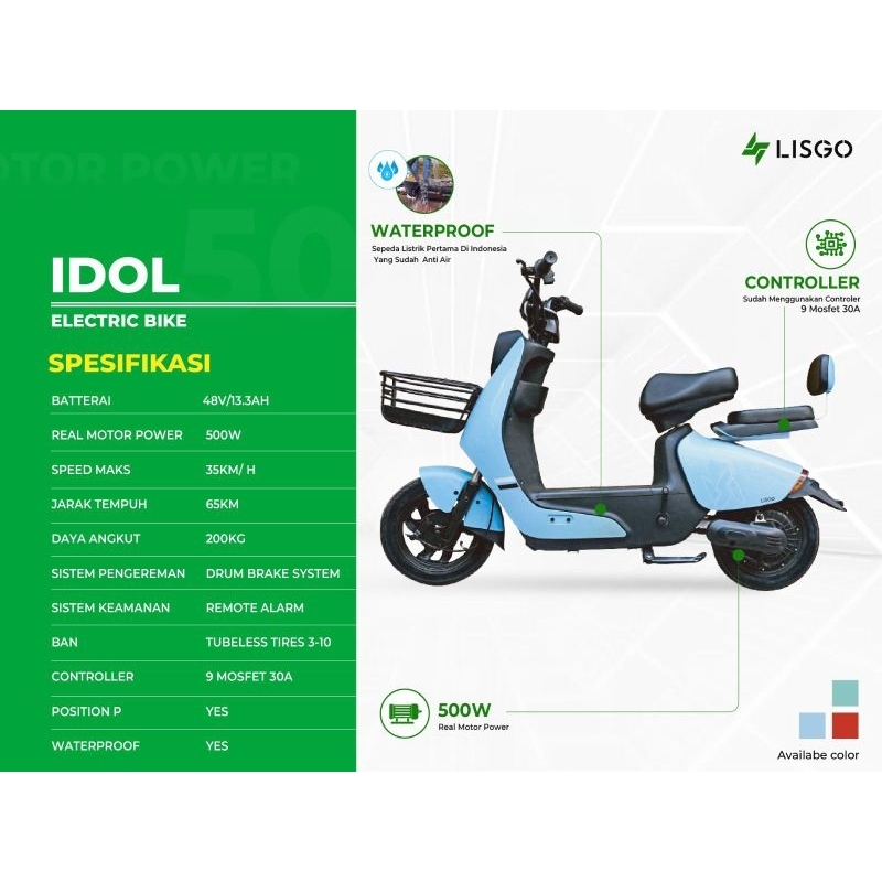 Jual Sepeda listrik Lisgo Idol | Shopee Indonesia