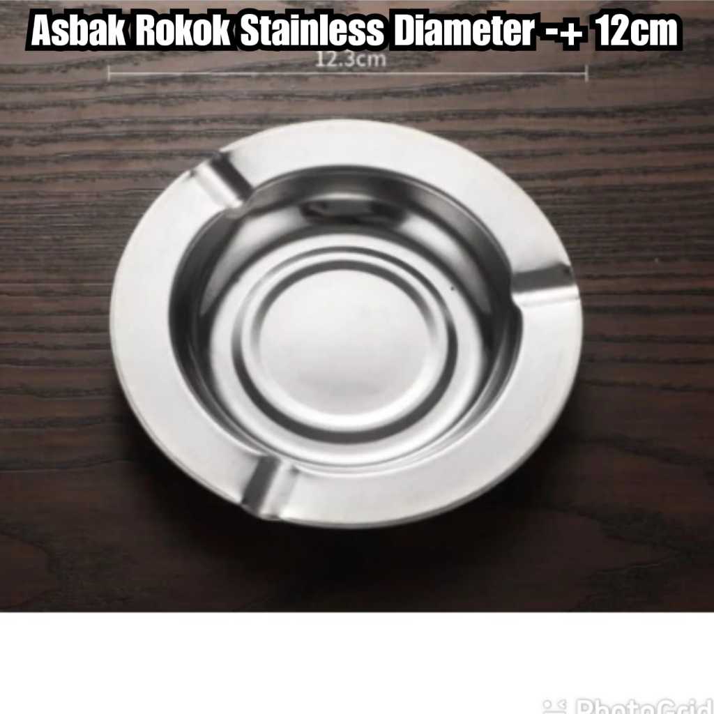 Jual asbak rokok besi stainless diameter 12cm wadah abu rokok Asbak ...