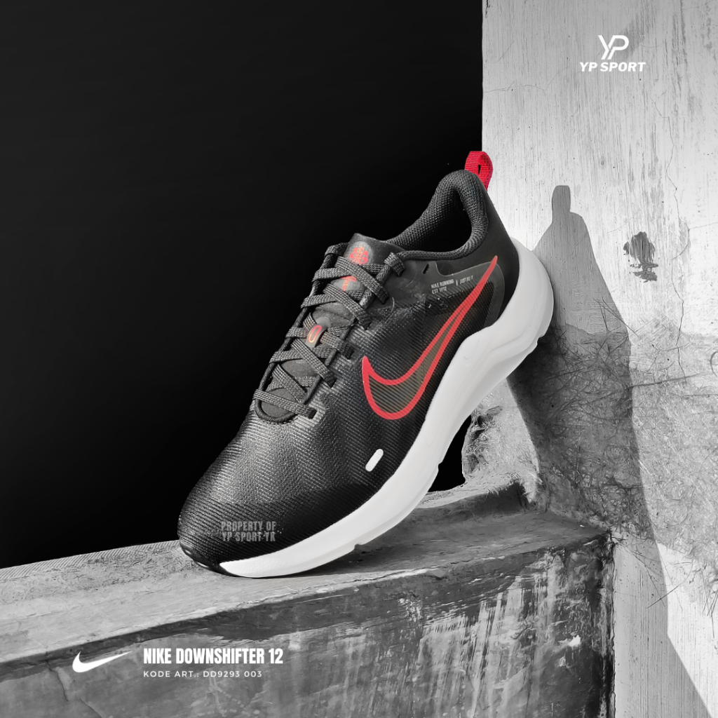 Jual sepatu lari nike downshifter 12 men black red DD9293 003 Terbaru ...