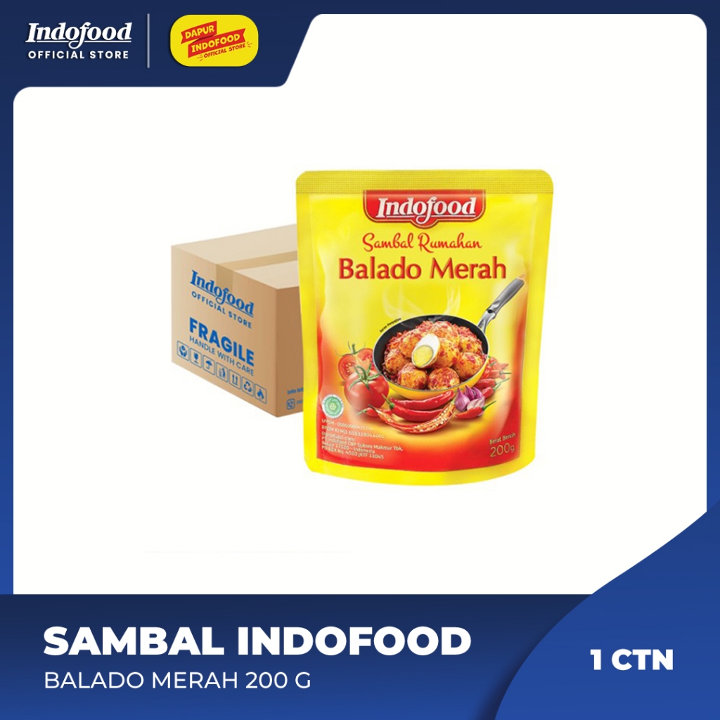 Jual CTN - Sambal Indofood balado Merah 200 Gr | Shopee Indonesia