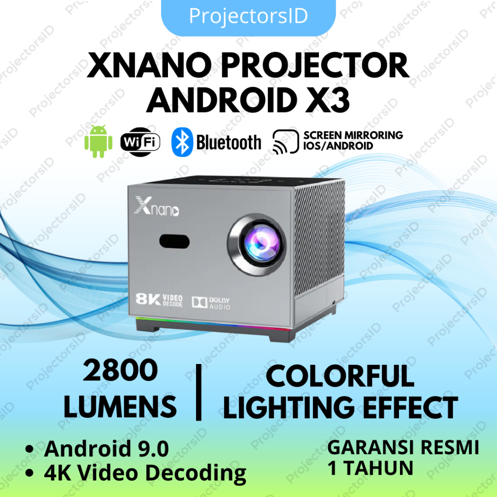 Jual Proyektor LED XNANO X3 Android Wifi 2800 Lumens | Proyektor Screen ...
